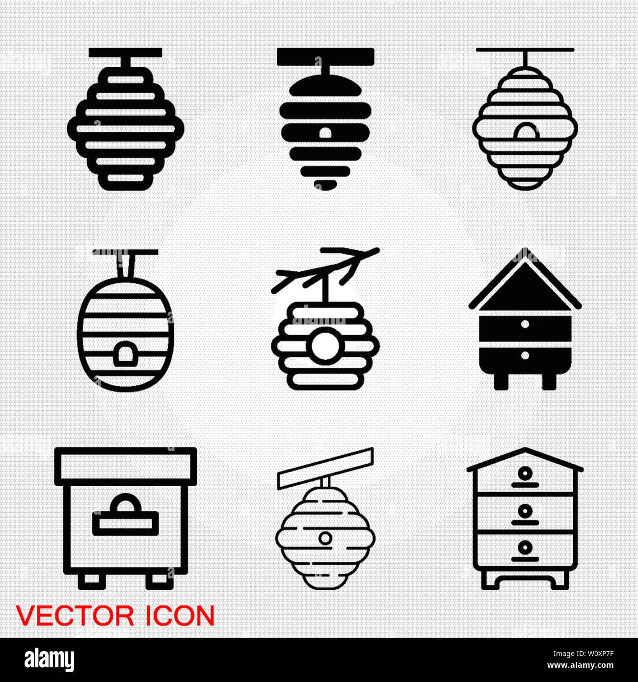 beehive vector icon. beehive sign on white background. beehive icon for ...