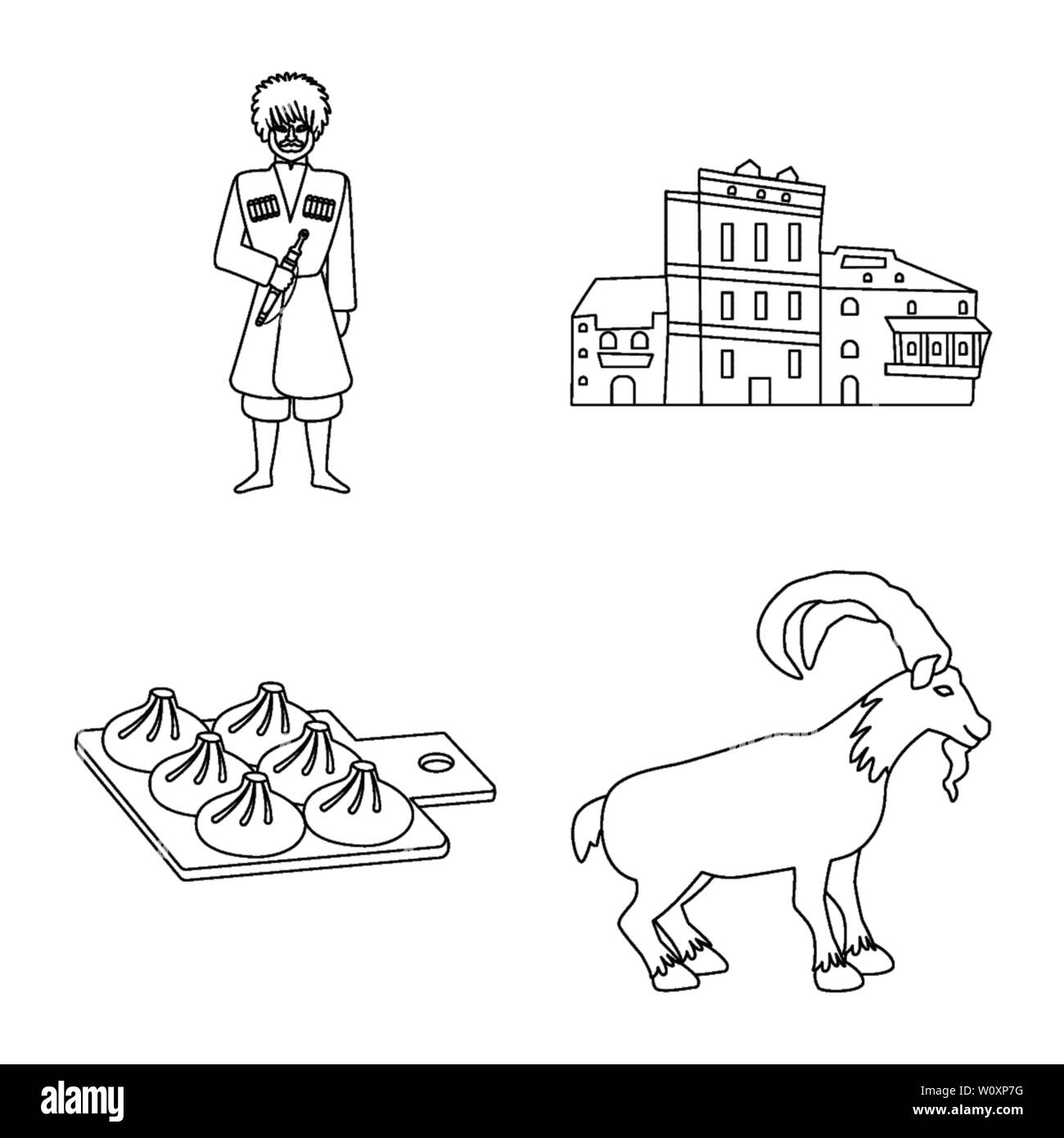 Vector illustration of traditions and national icon. Collection of ...