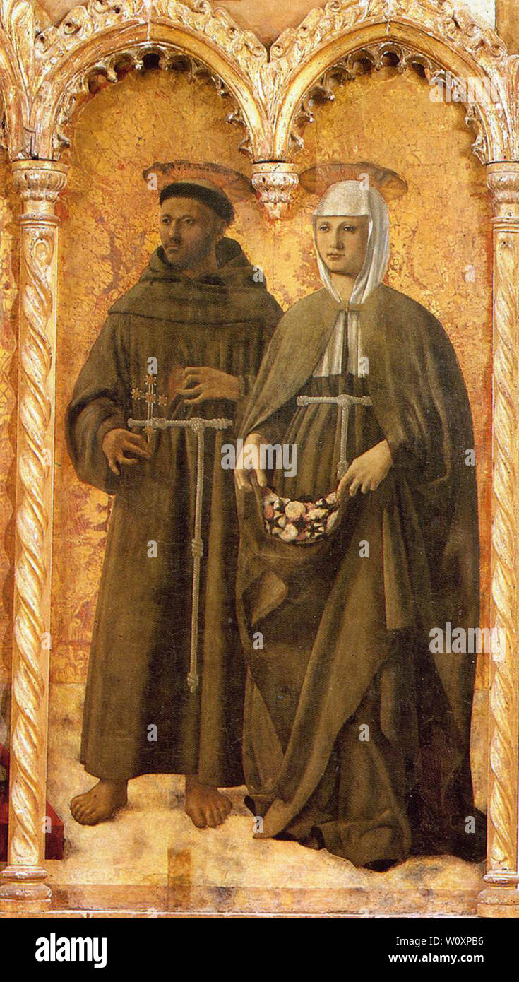 Piero della Francesca - St Francis St Elizabeth C 1460 Stock Photo - Alamy