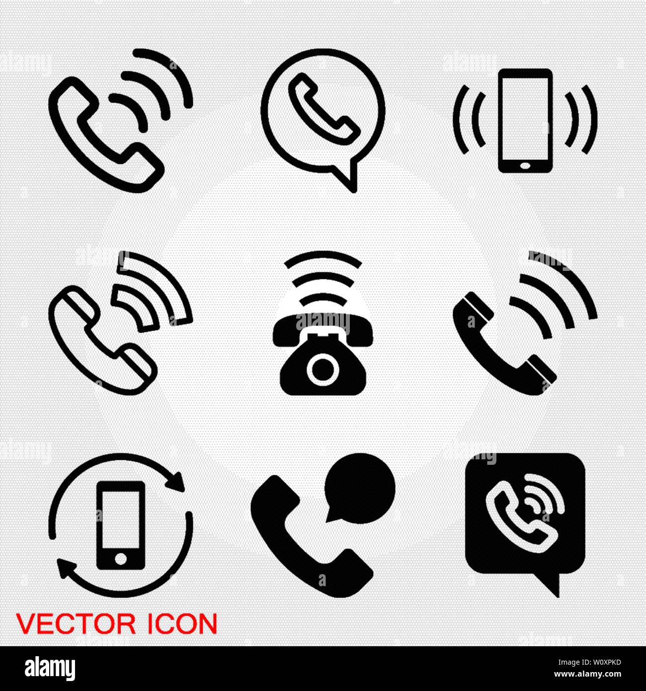 Call icon in trendy flat style isolated on grey background. Call icon ...