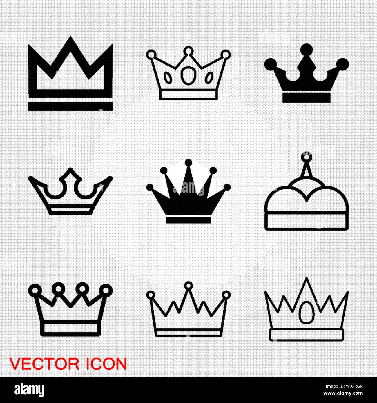 Crown Icon in trendy flat style isolated on background. Crown symbol ...
