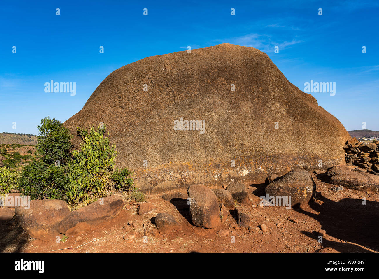 Walking around the historical city of Aksum - Ethiopia, Africa Stock ...