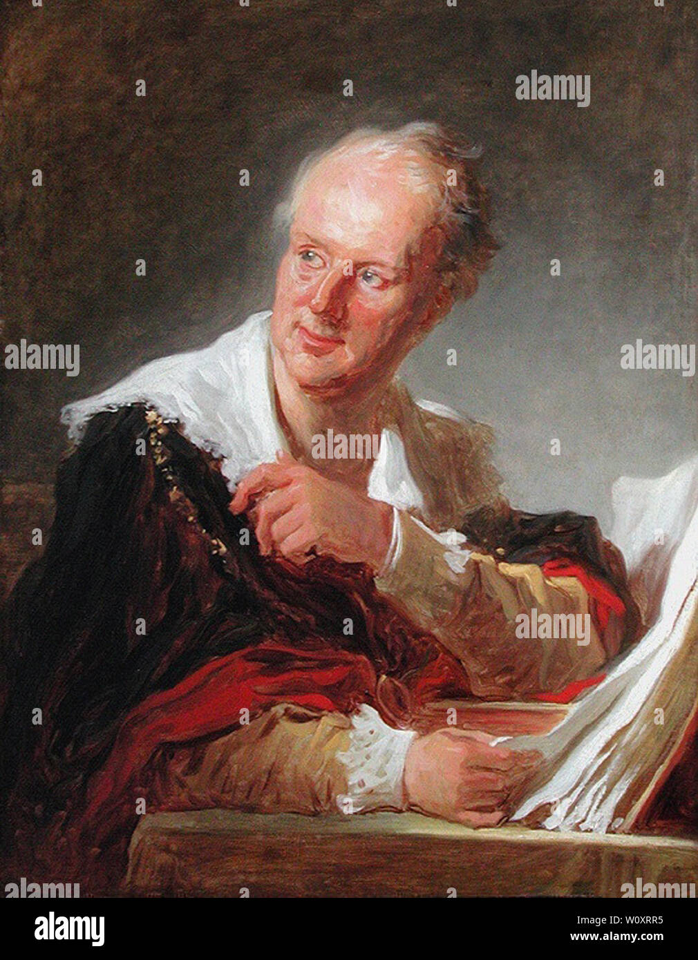 Jean-Honoré Fragonard - Portrait Man Denis Diderot 17 Stock Photo - Alamy