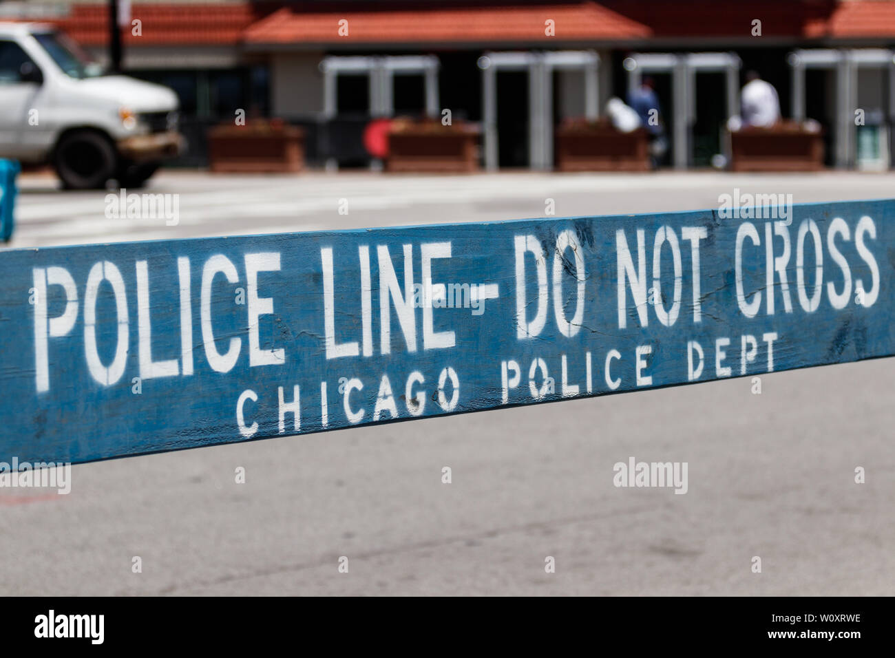 Chicago - Circa June 2019: POLICE LINE DO NOT CROSS sign courtesy of ...
