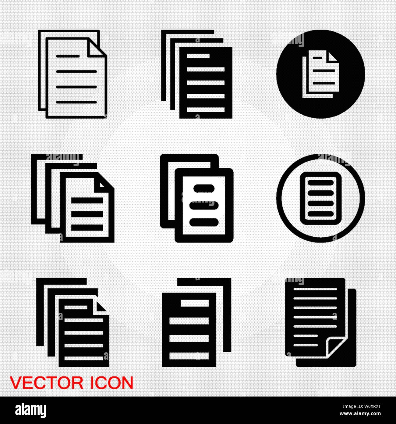 Document flat icon, Document vector icon. Illustration isolated for ...