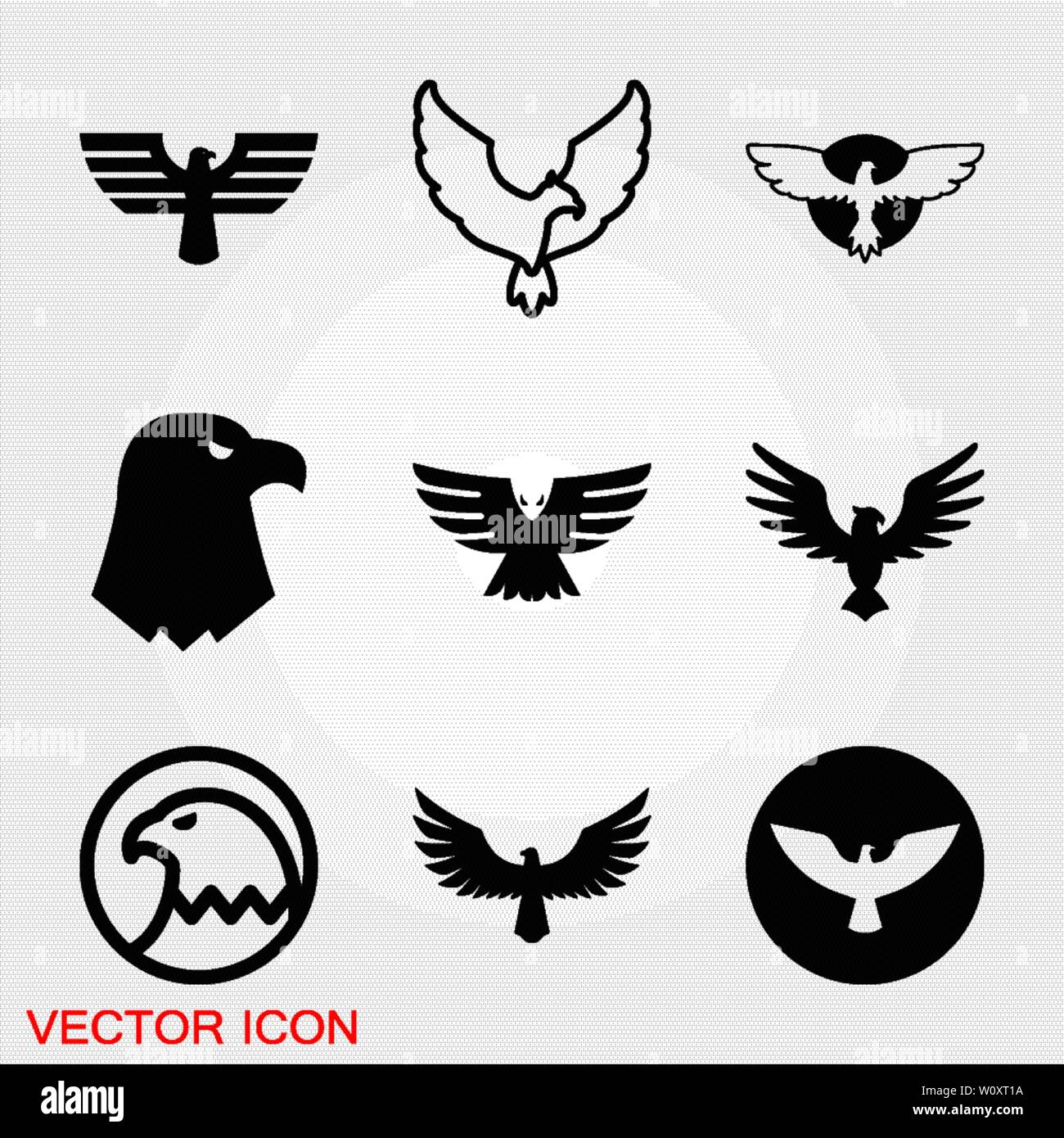 Black Hawk Bird Logo