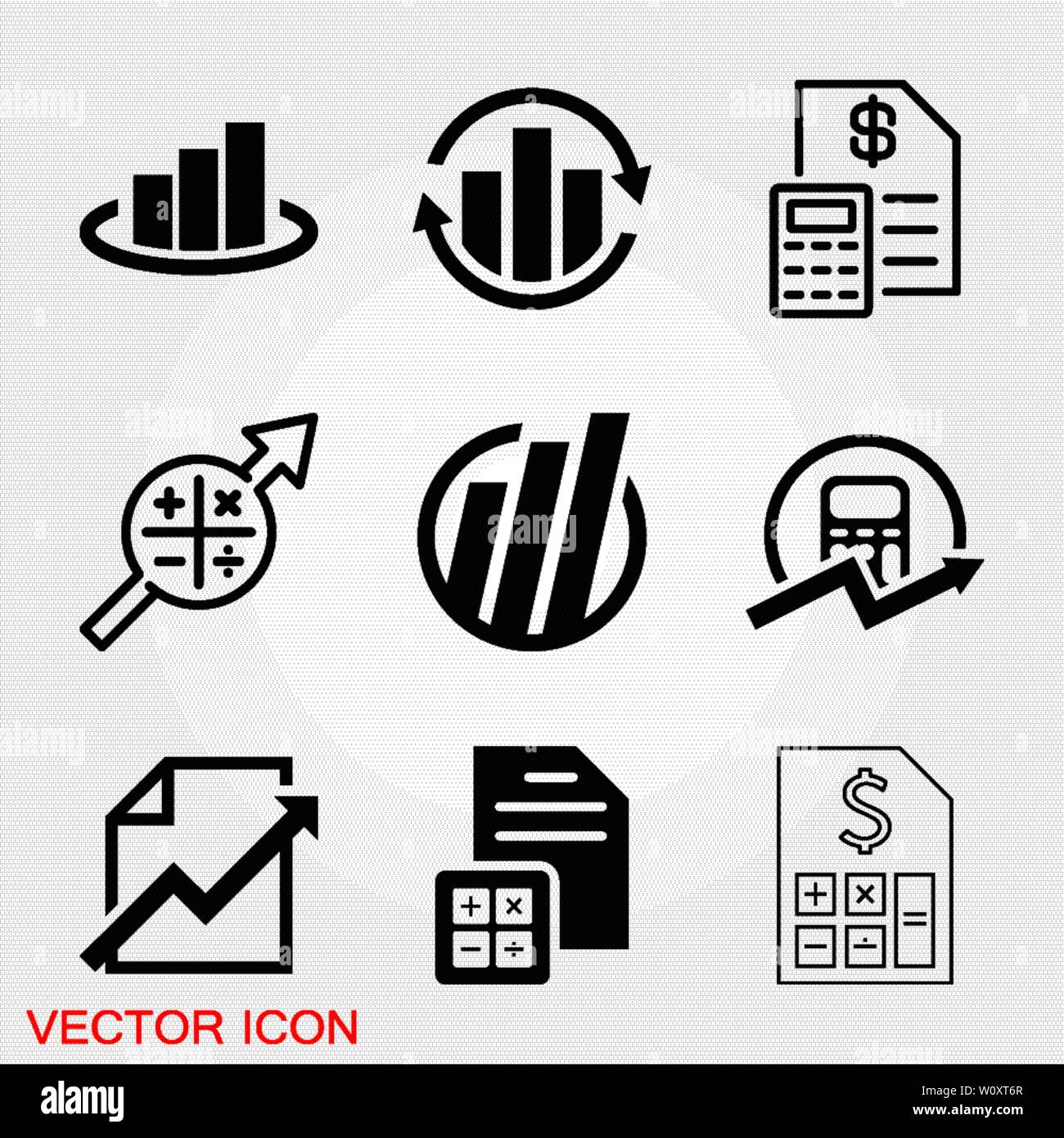 Budget, accounting vector icon. Business and financial symbol Stock ...