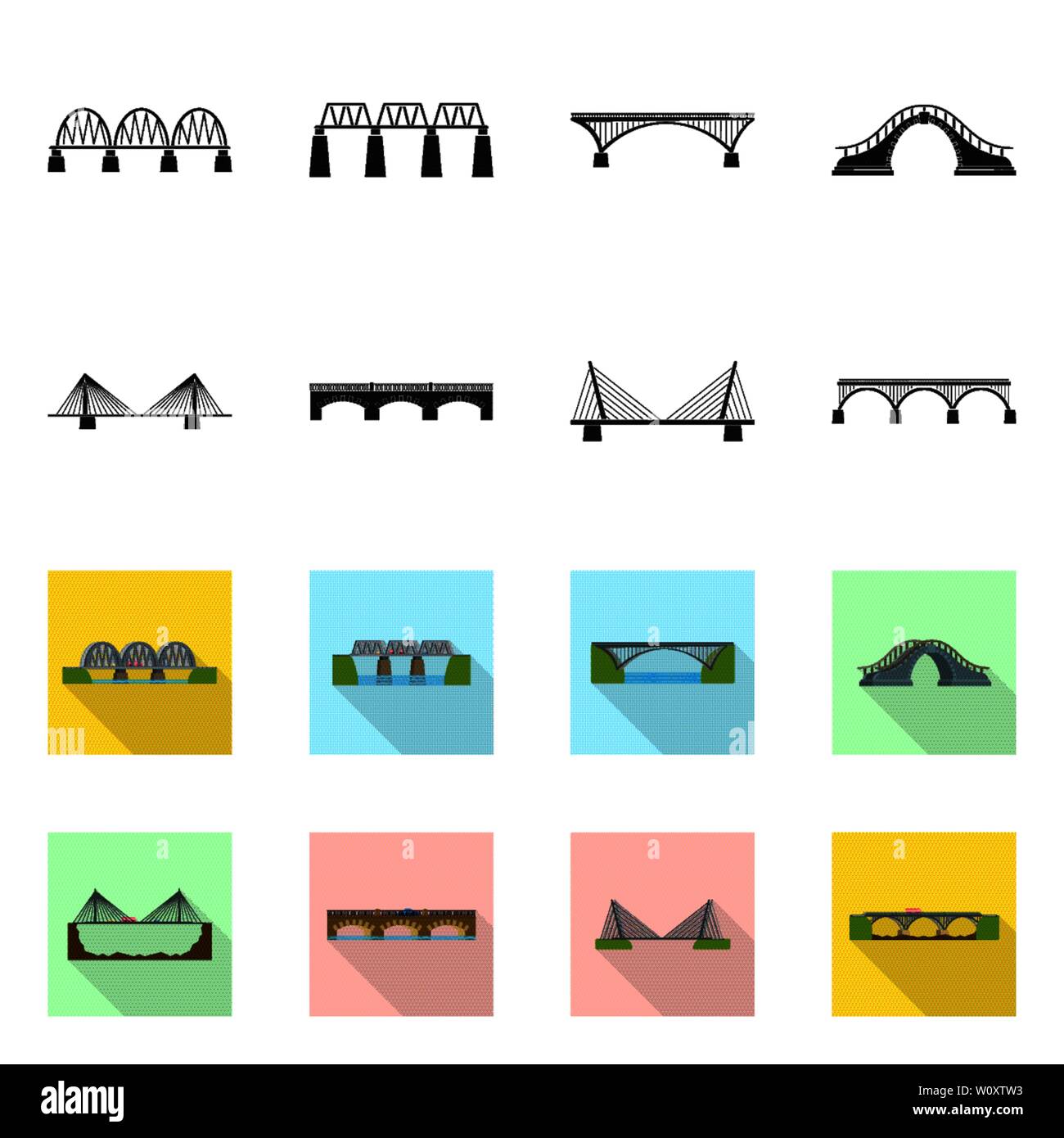 Vector design of connection and design symbol. Set of connection and ...