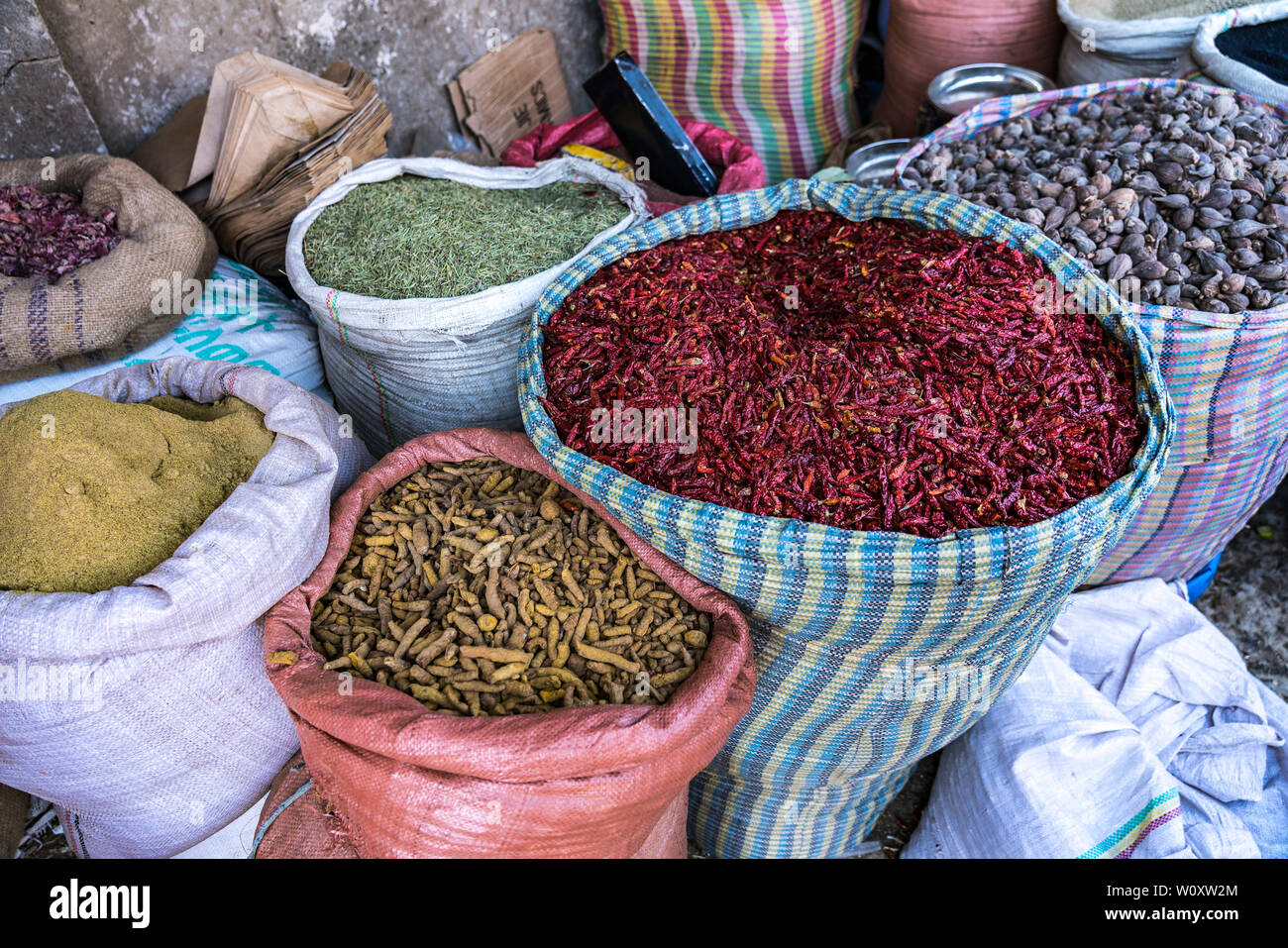 Addis Mercato in Addis Abeba, Ethiopia, the largest market in Africa ...