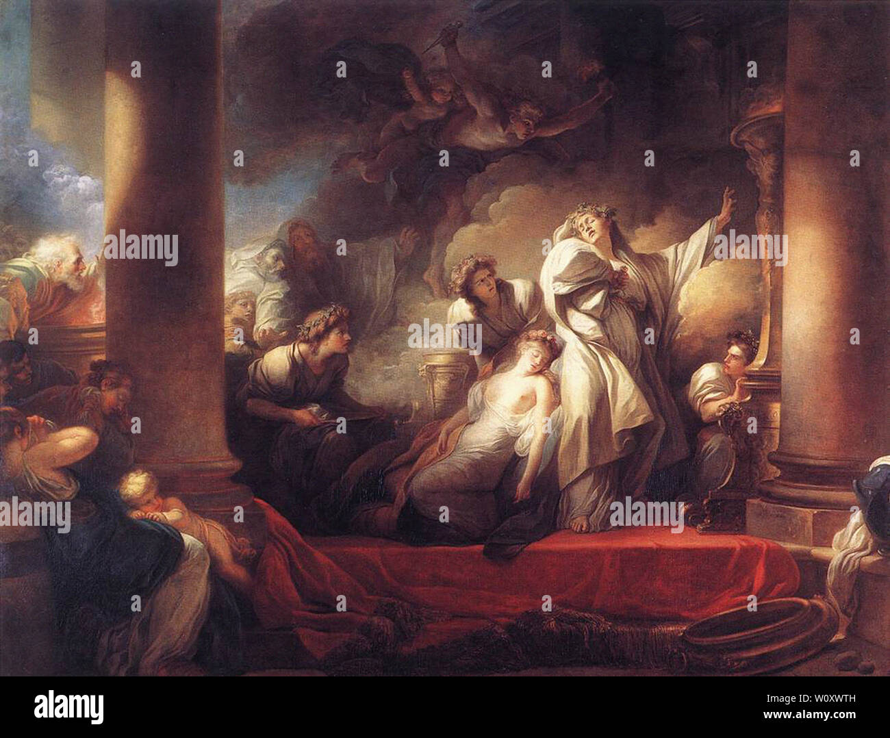 Jean-Honoré Fragonard - Coresus Sacrificing Himselt Save Callirhoe 1765 ...
