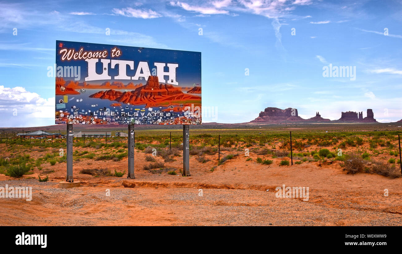 Welcome To Utah Sign High Resolution Stock Photography and Images - Alamy