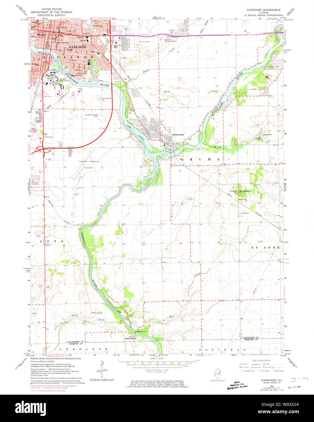 Kankakee map hi-res stock photography and images - Alamy