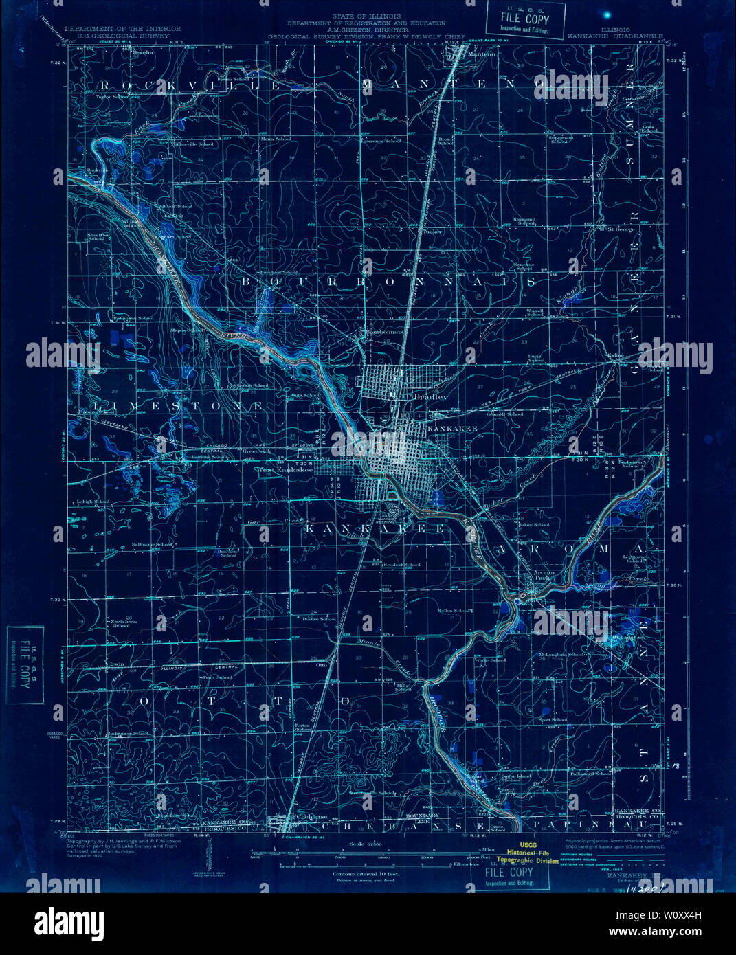 Kankakee map hi-res stock photography and images - Alamy