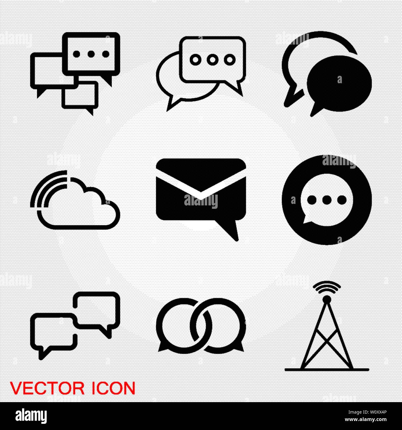 Comunication icon. Data Comunication Icon Collection icon vector symbol ...