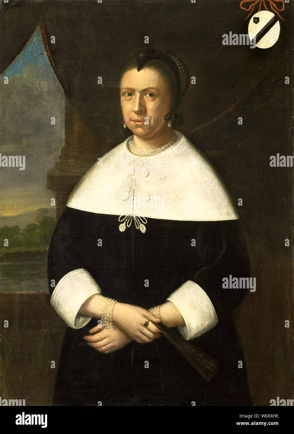 Portrait of Maria Quevellerius (1629-64), first Wife of Jan van ...