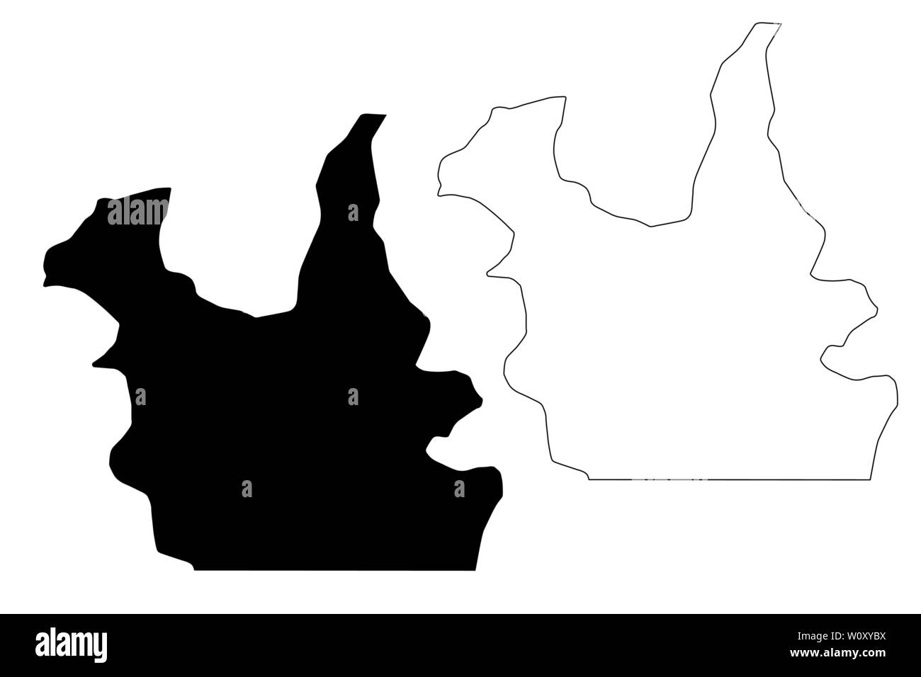 Kaolack Region (Regions of Senegal, Republic of Senegal) map vector ...