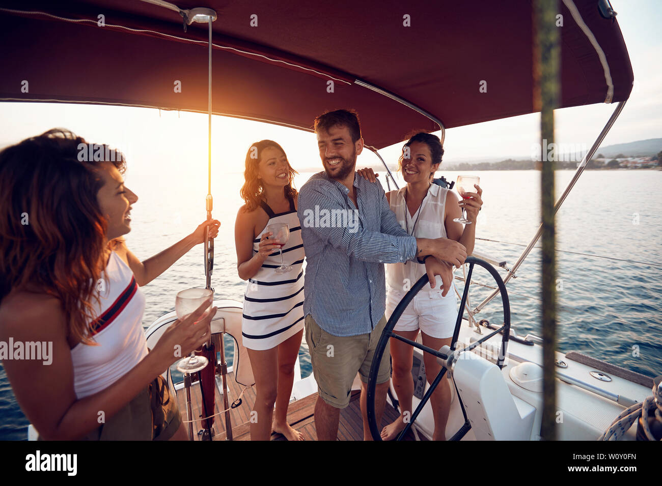 Family friendship cruise hi-res stock photography and images - Alamy