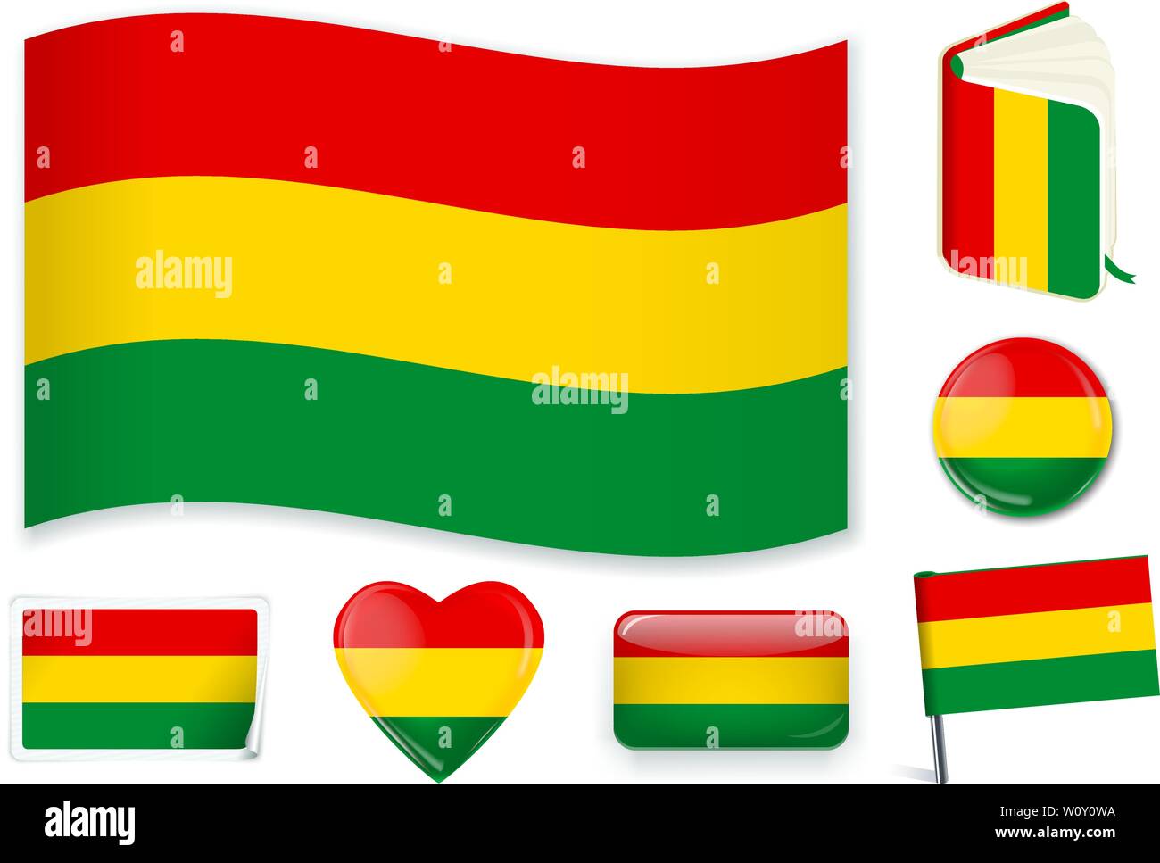 Bolivian national flag Stock Vector Images - Alamy
