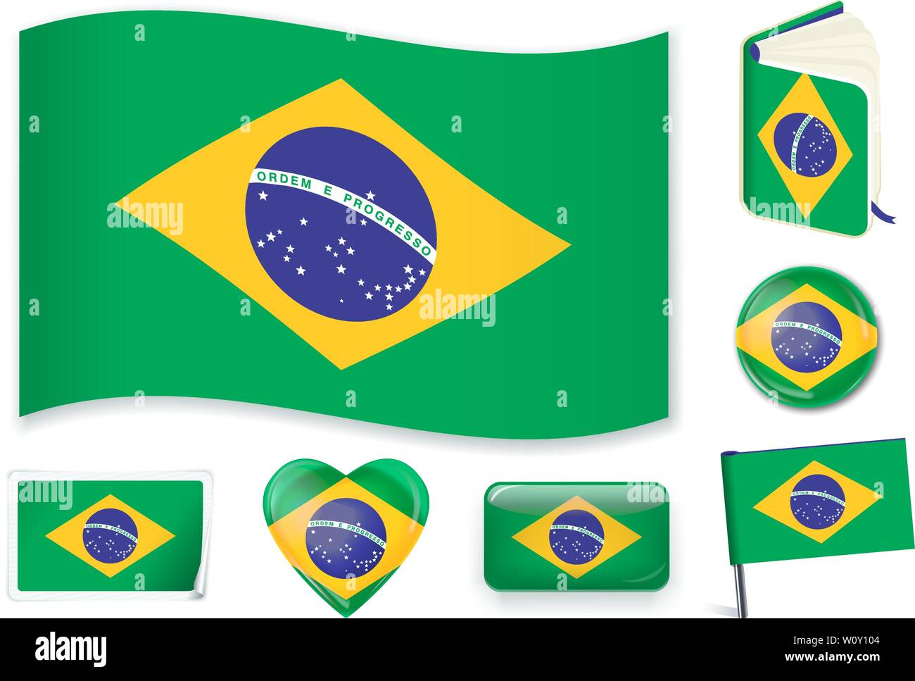 Brazilian national colors Stock Vector Images - Alamy