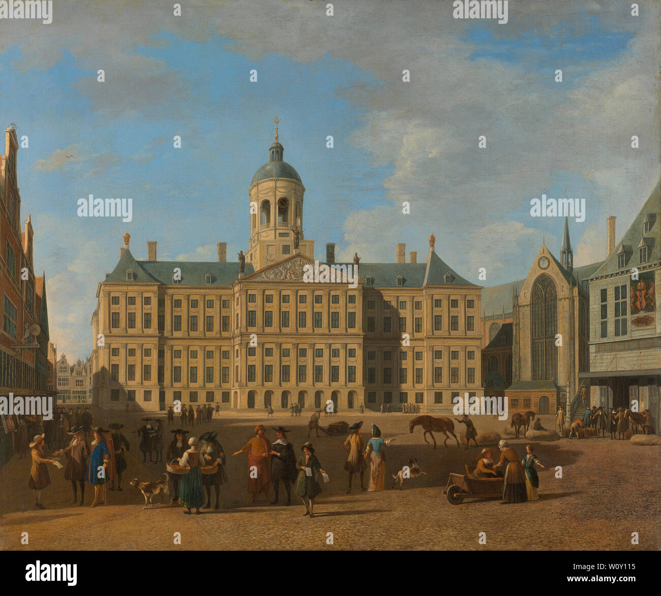 The Town Hall on the Dam, Amsterdam (1693). Berckheyde, Gerrit Adriaensz Stock Photo - Alamy