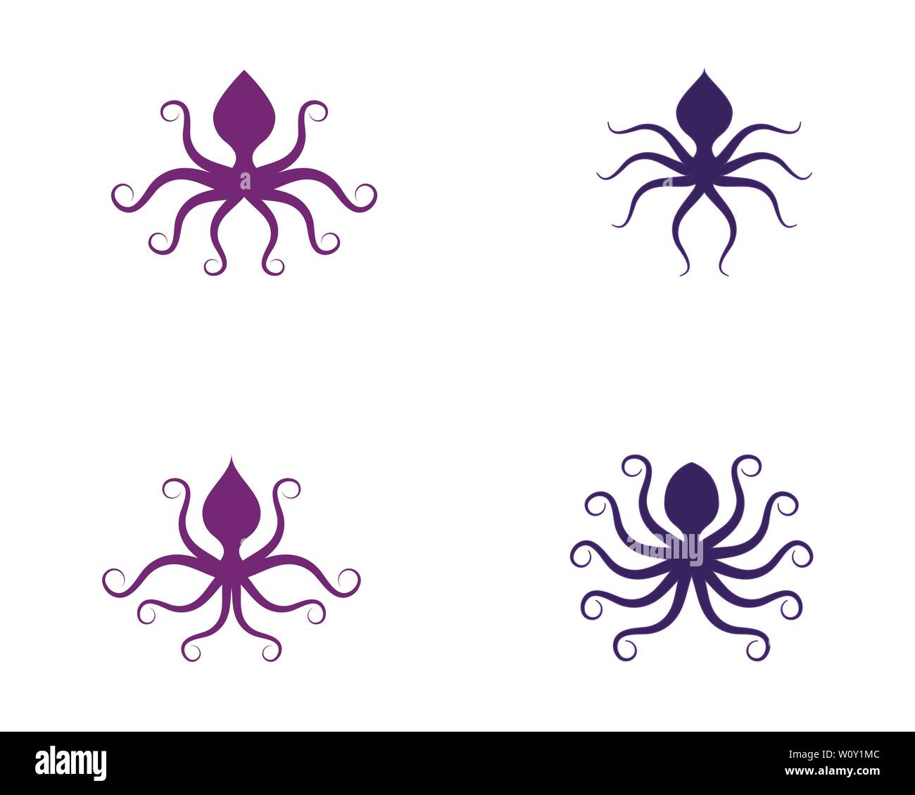 Squid swimming white background Stock Vector Images - Alamy