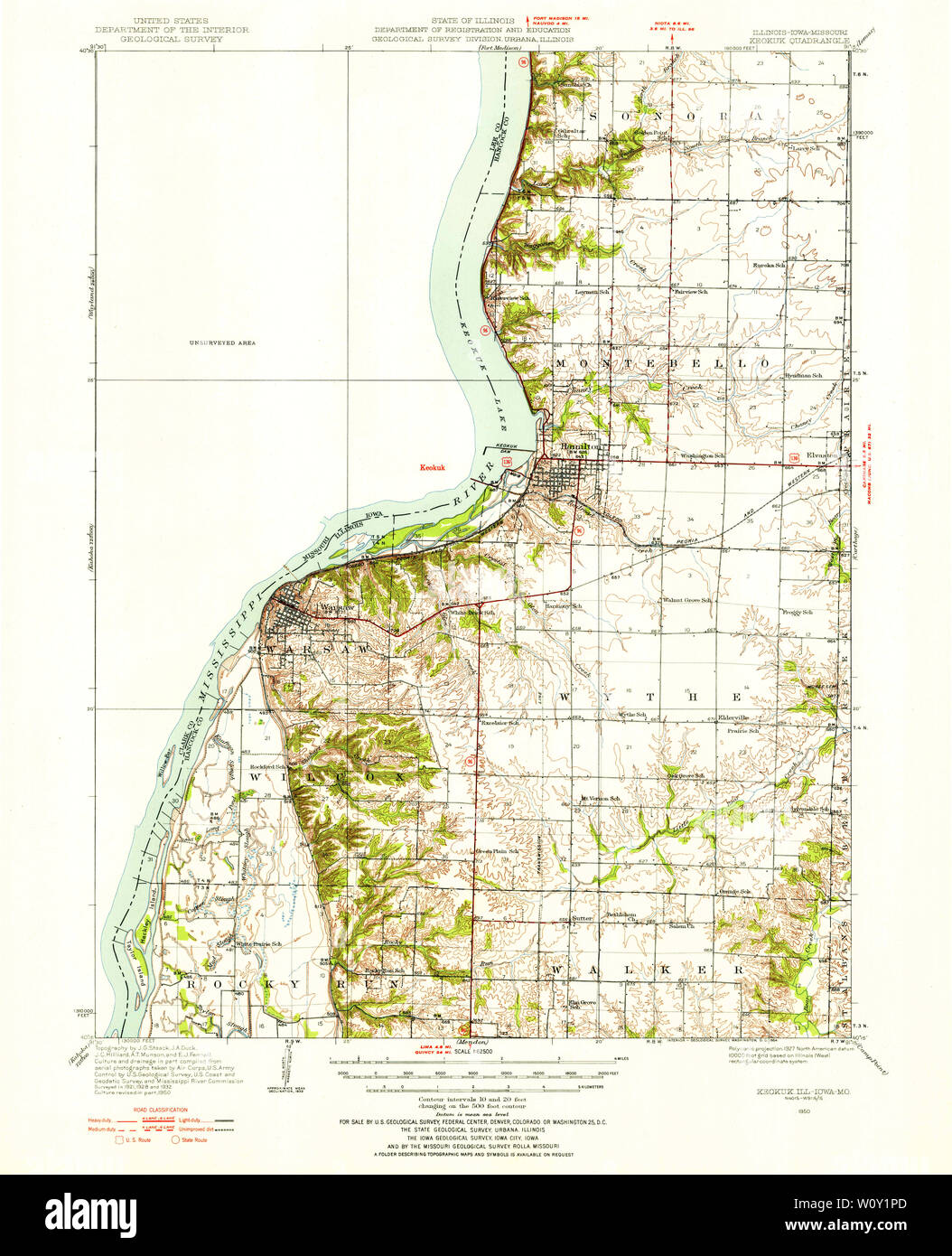 Keokuk map hi-res stock photography and images - Alamy