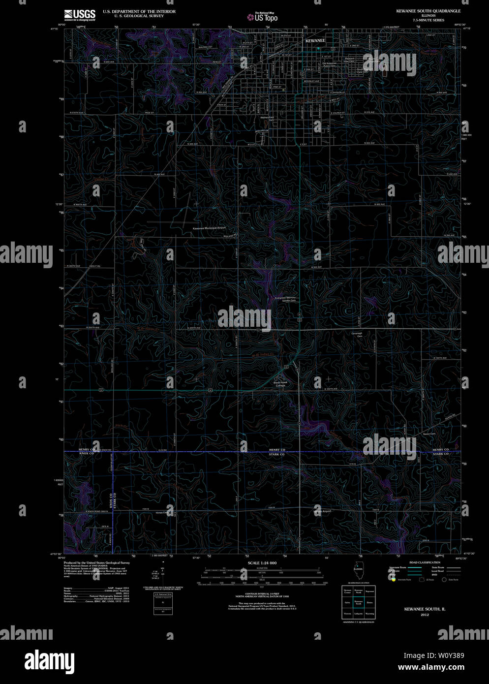 Kewanee illinois map hi-res stock photography and images - Alamy