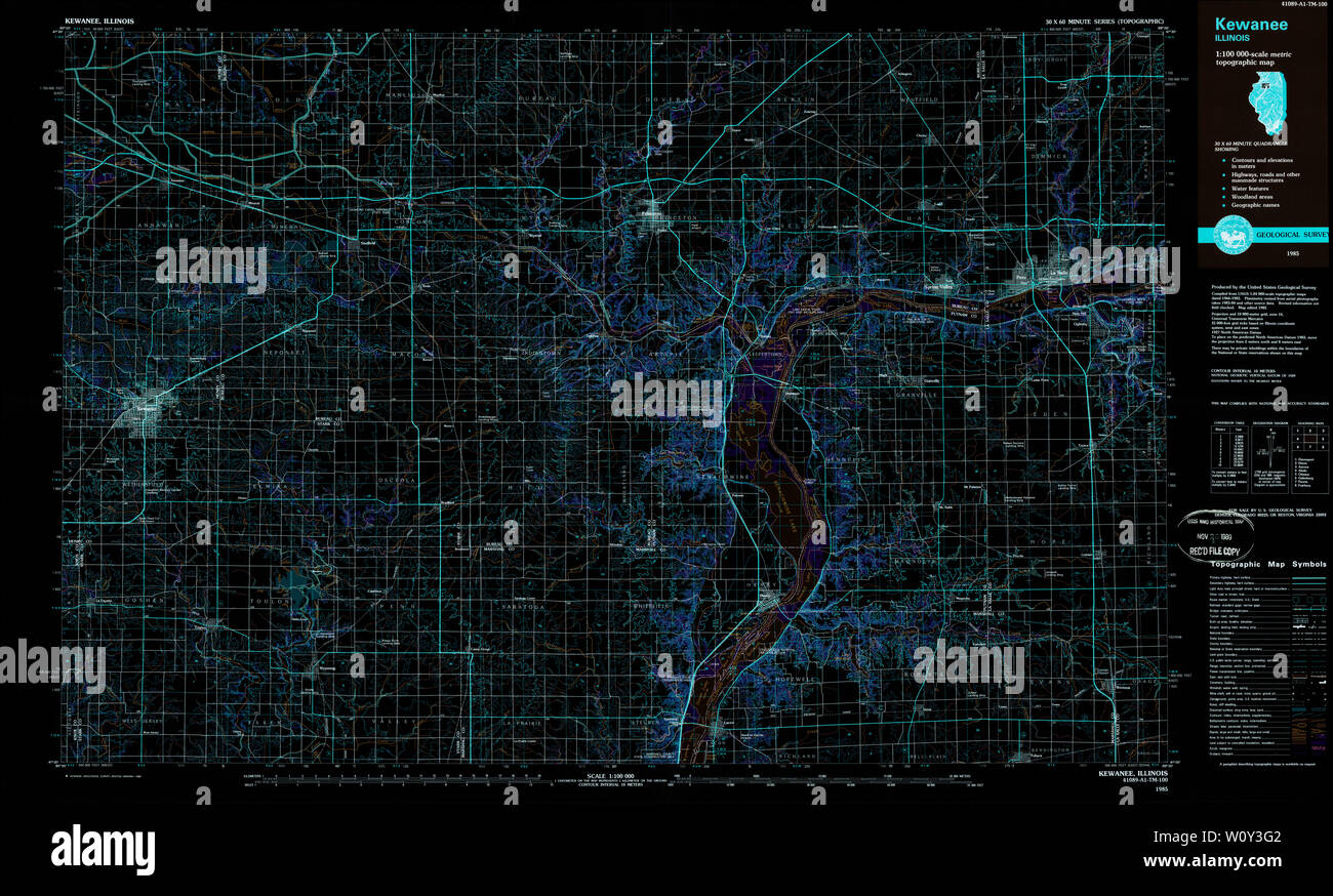 Map of kewanee hi-res stock photography and images - Alamy