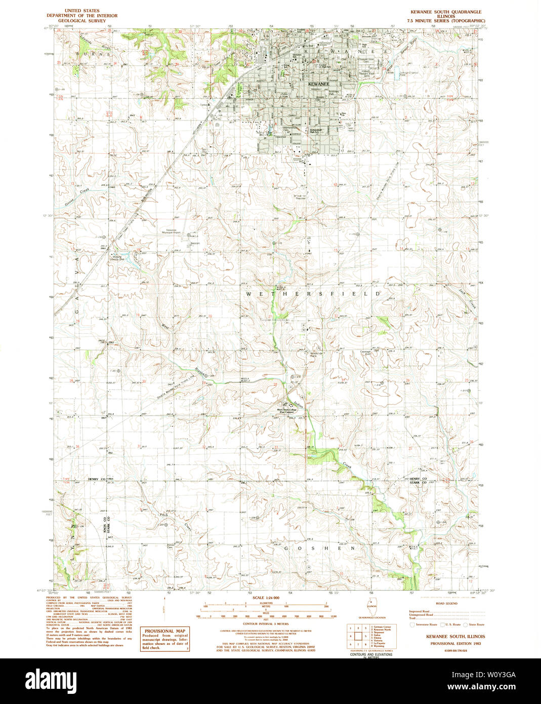 Kewanee map hi-res stock photography and images - Alamy