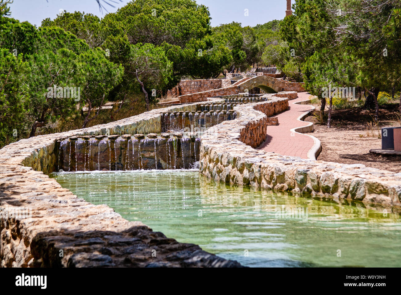 water feature in Park Stock Photo - Alamy