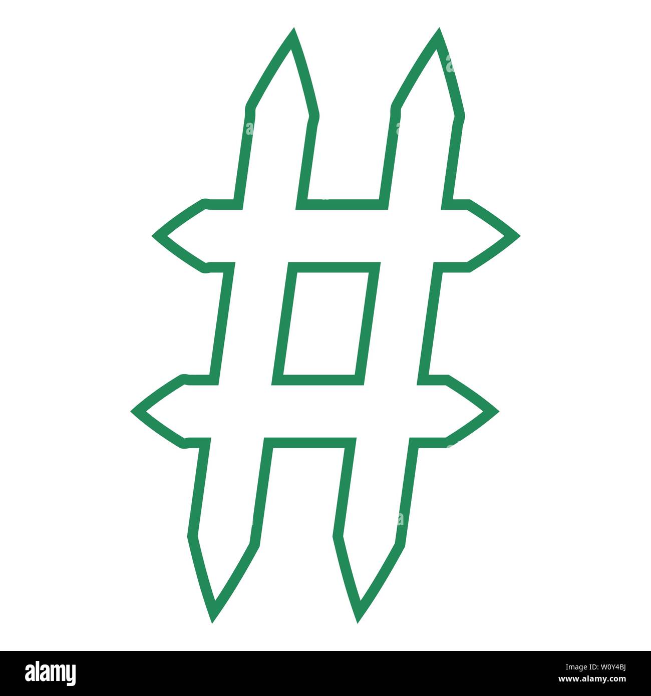 Simple element illustration. Hashtag symbol design from Social Media ...