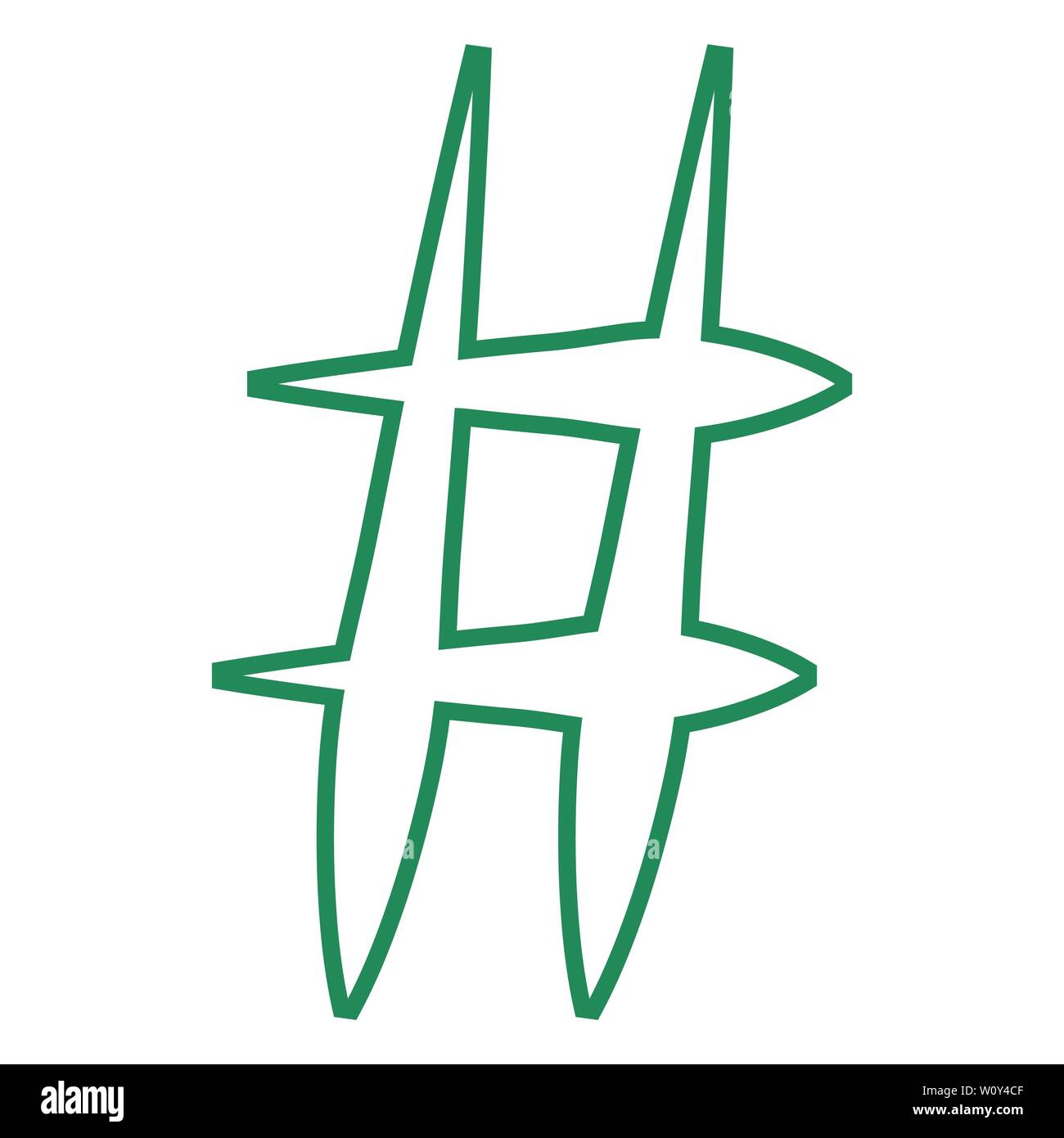 Simple element illustration. Hashtag symbol design from Social Media ...
