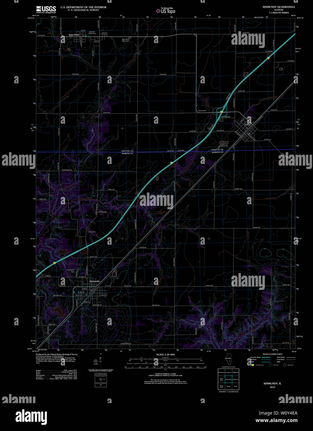 Map of kinmundy hi-res stock photography and images - Alamy