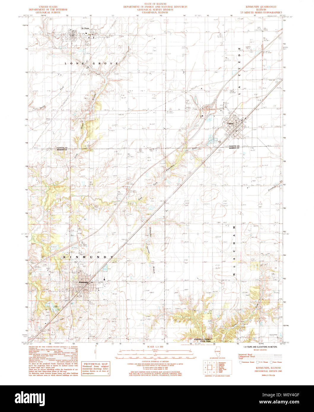 Map of kinmundy Cut Out Stock Images & Pictures - Alamy