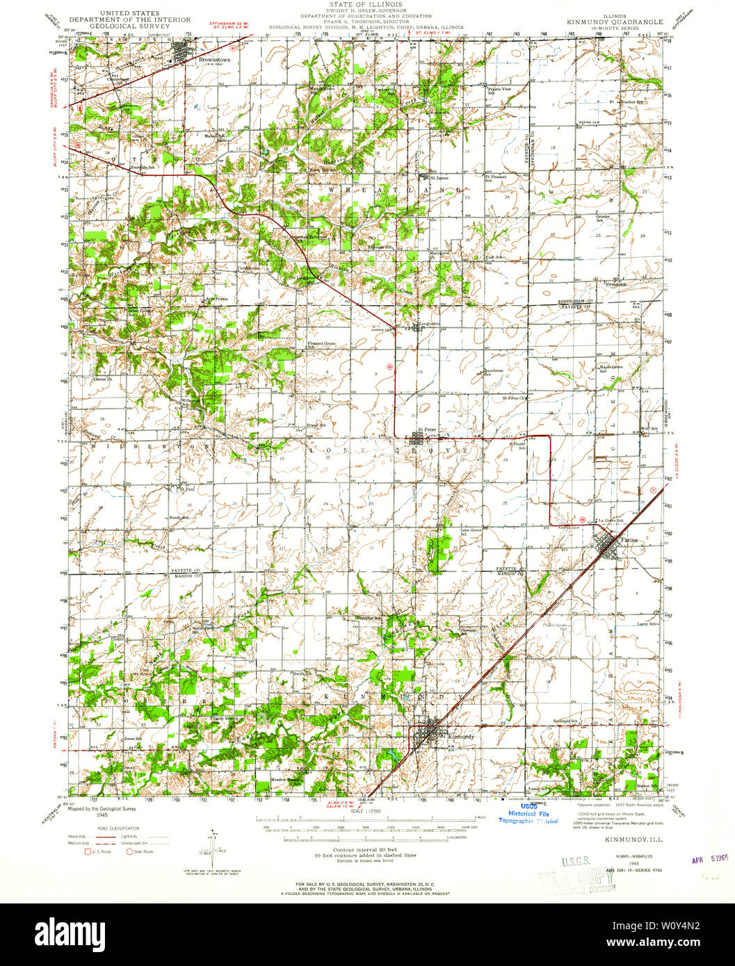 Map of kinmundy Cut Out Stock Images & Pictures - Alamy