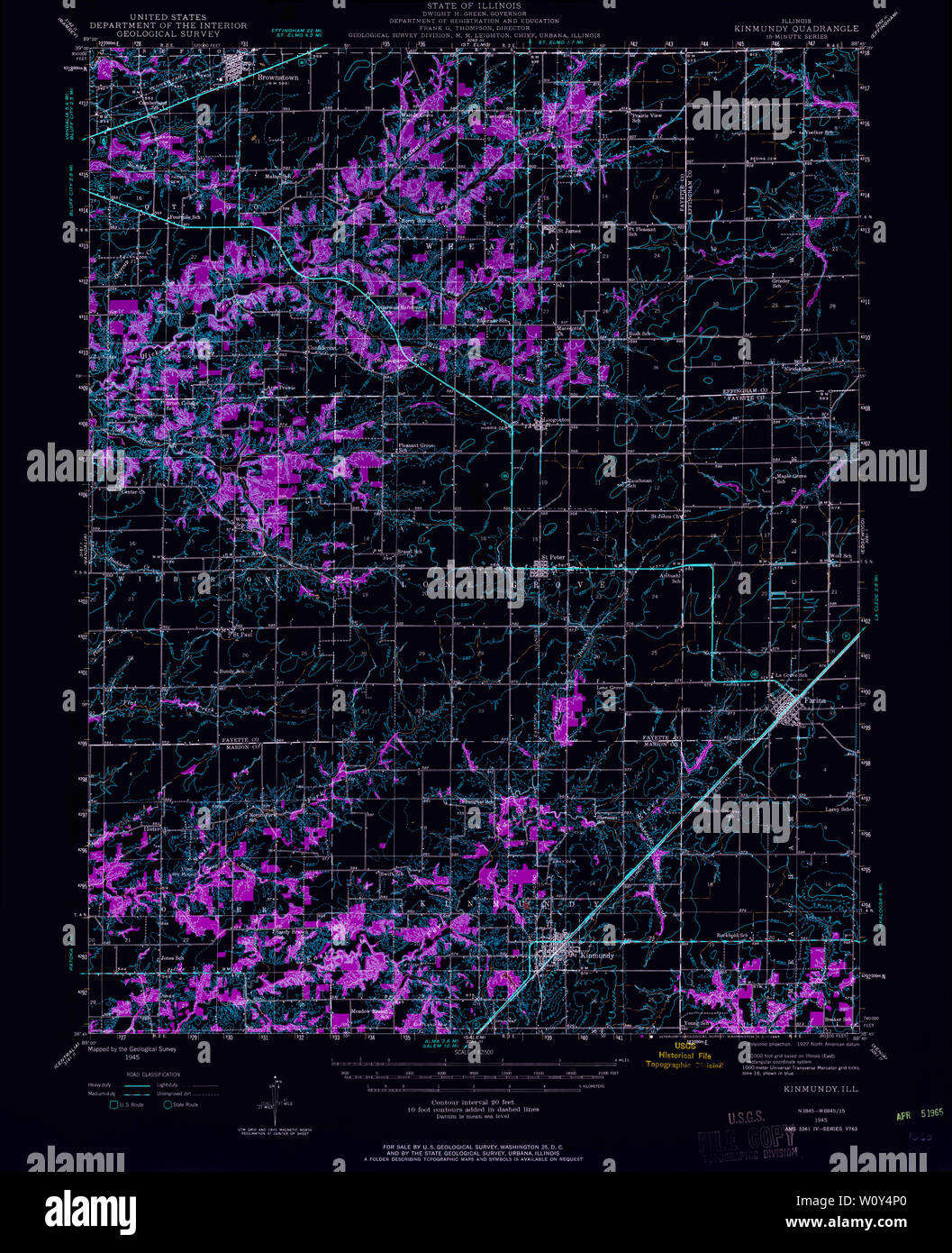 Map of kinmundy hi-res stock photography and images - Alamy