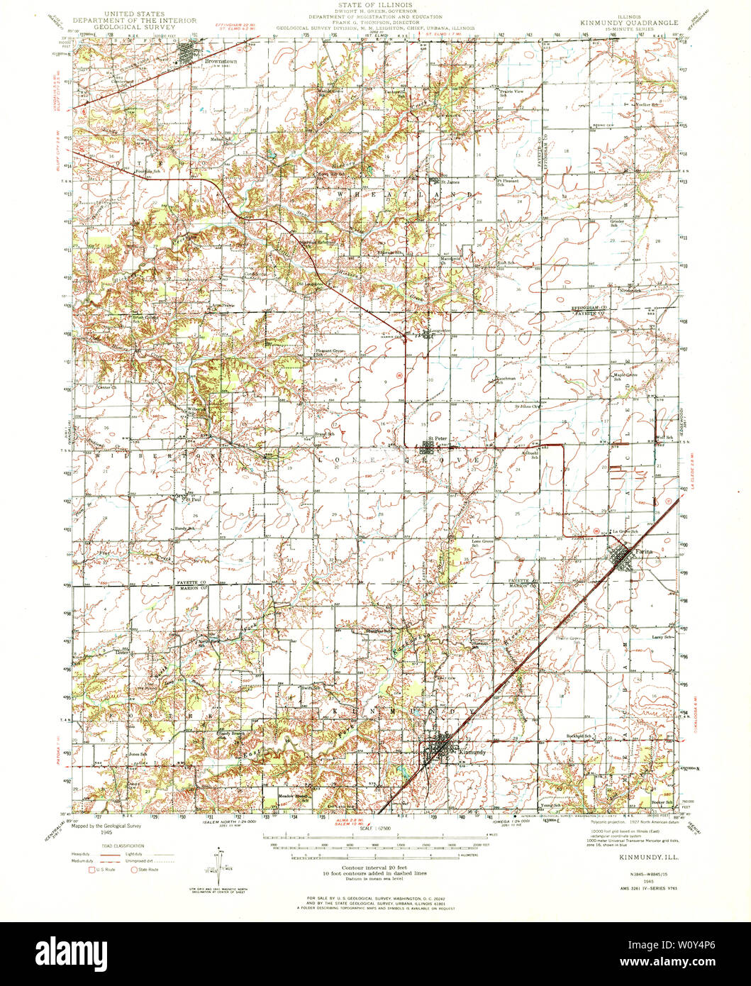 Map of kinmundy hi-res stock photography and images - Alamy