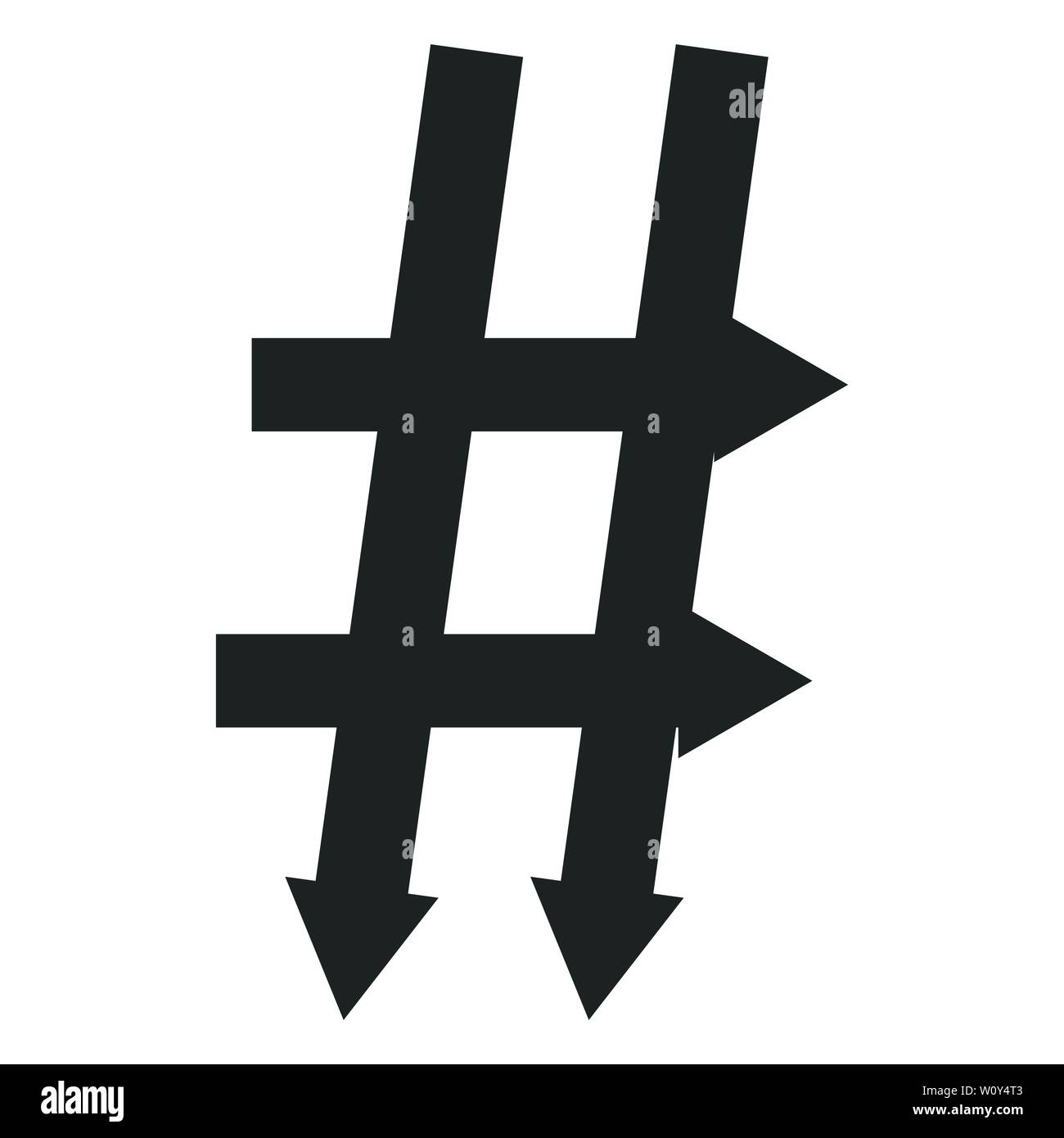 Hashtag icon. Simple element illustration. Hashtag symbol design from ...