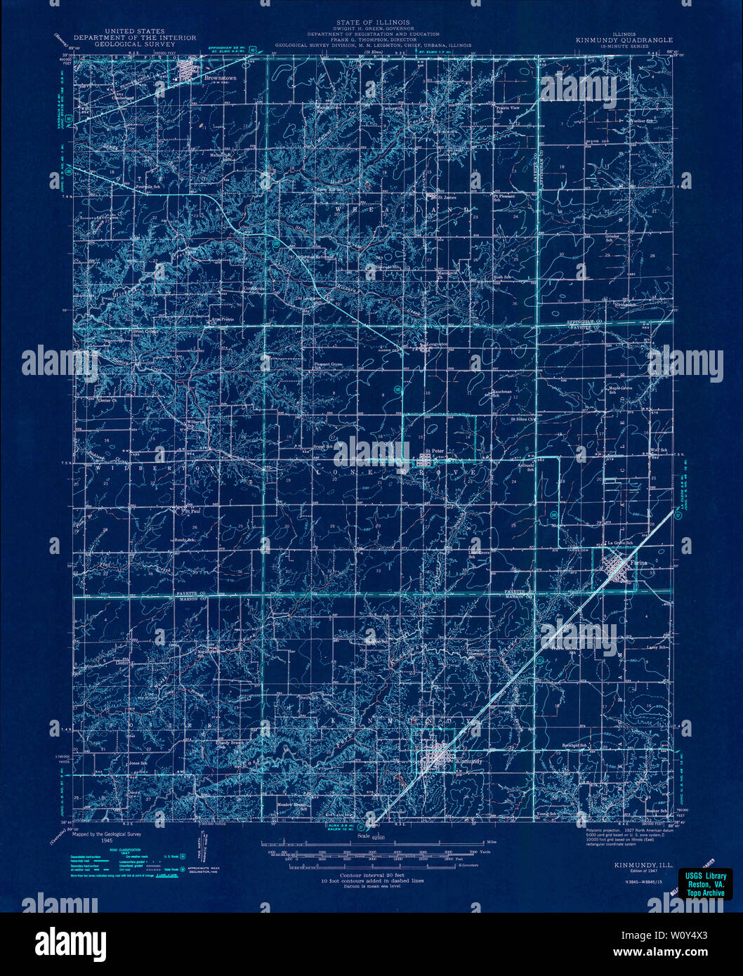 Map of kinmundy hi-res stock photography and images - Alamy