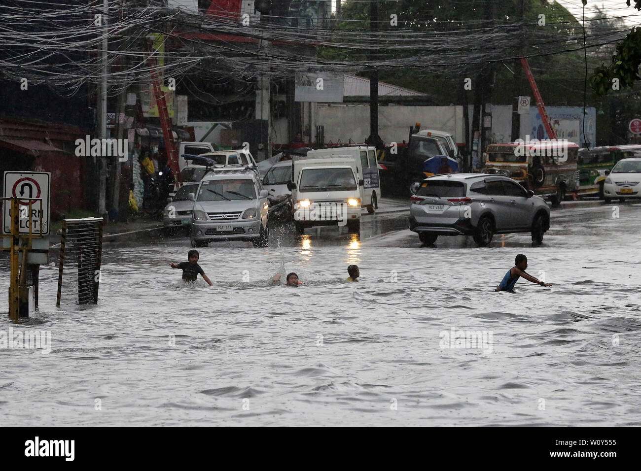 Quezon City, Philippines. 28th June, 2019. Children are seen in the ...