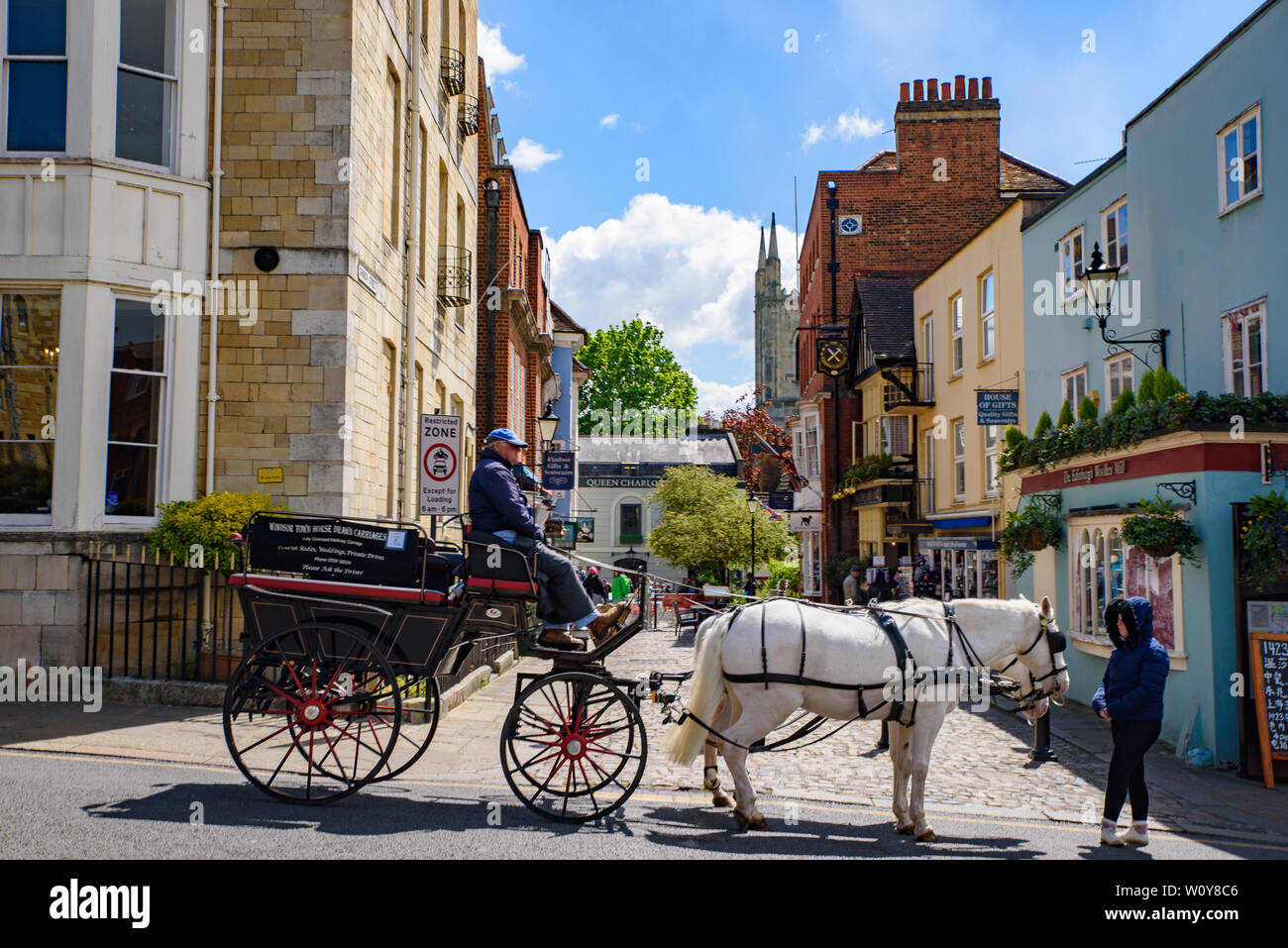 Street view of Windsor in United Kingdom Stock Photo - Alamy