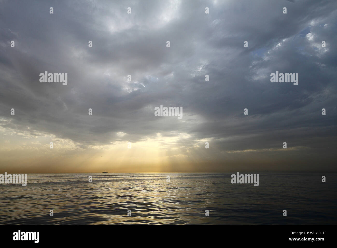 Panoramic view of Istanbul from the Bosphorus Strait. Sea cruise on the ...