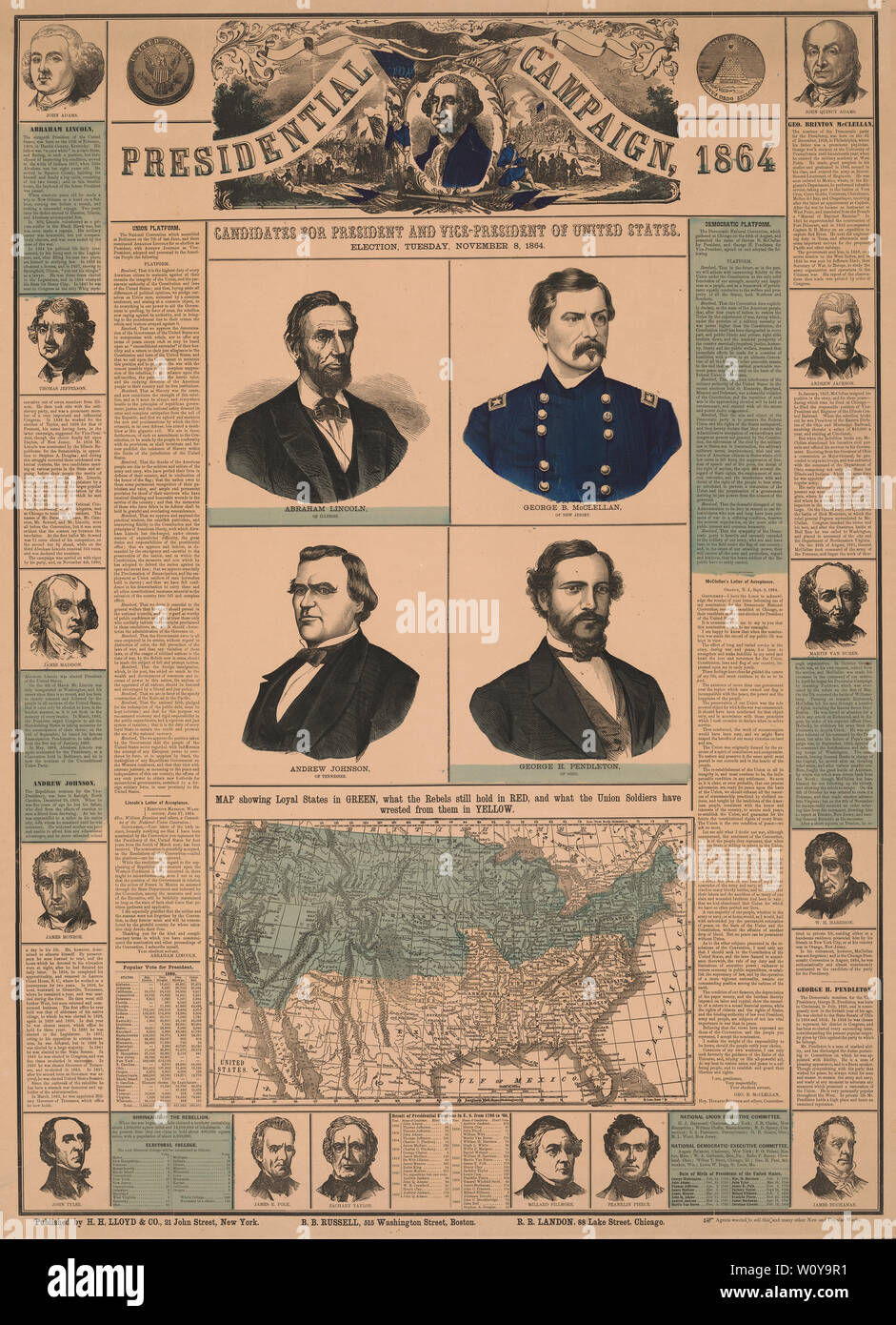 1860 election map hi-res stock photography and images - Alamy