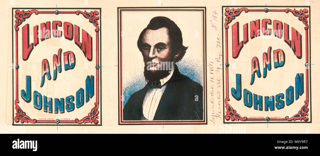 Republican Campaign Banner showing Portrait of U.S. President Abraham ...