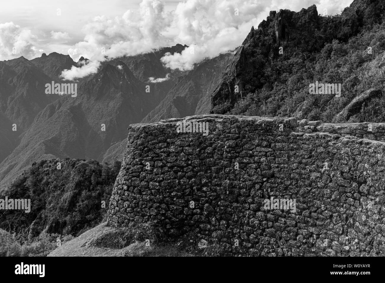 Incan ruins Black and White Stock Photos & Images - Alamy