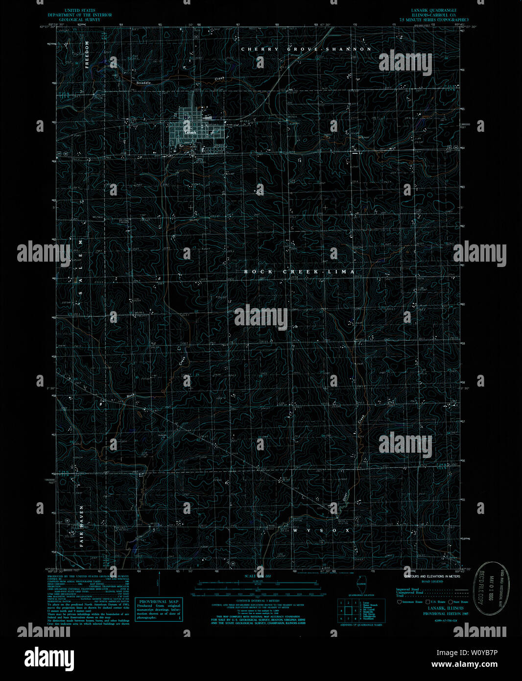 Lanark map hi-res stock photography and images - Alamy