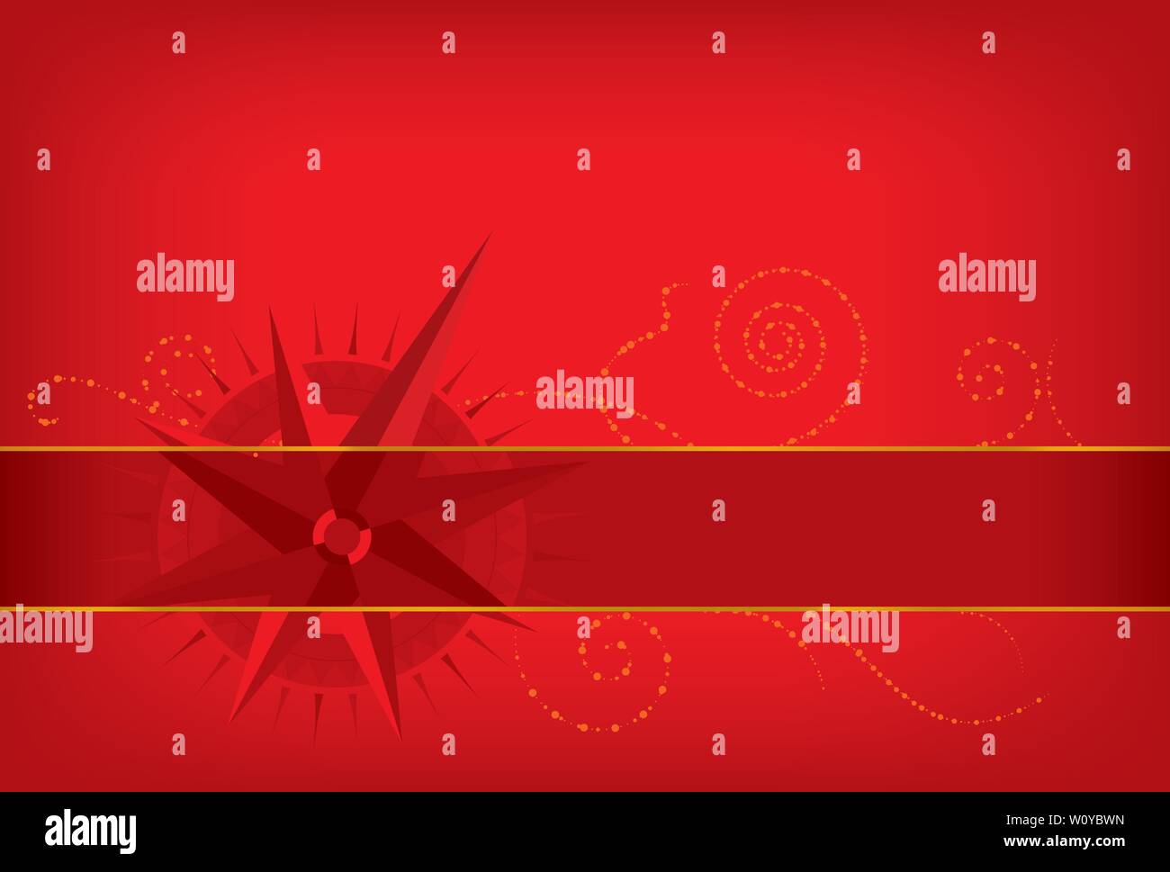 Vector illustration. Compass background in red tones with copy space ...