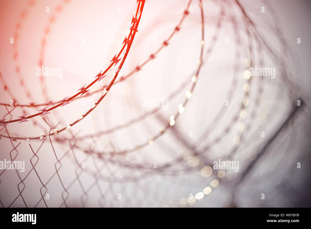 Metal fence spikes wire hi-res stock photography and images - Alamy