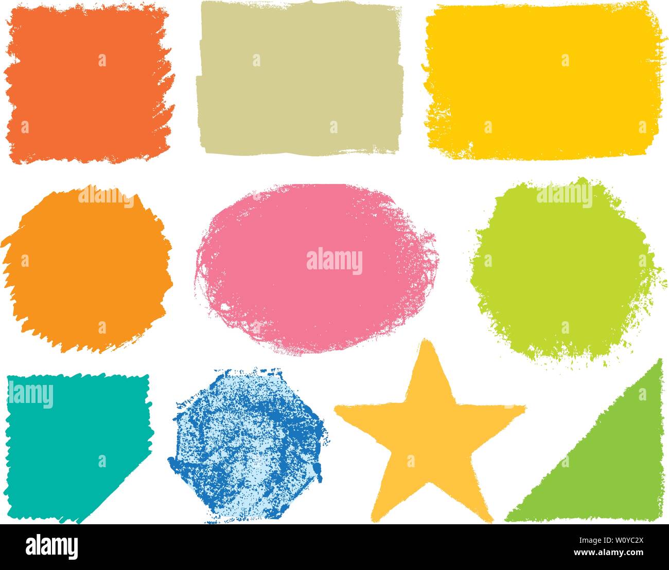 Square circle hexagon frames Cut Out Stock Images & Pictures - Alamy