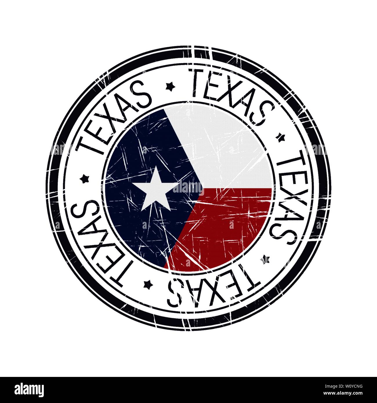 Great state of Texas postal rubber stamp, vector object over white ...